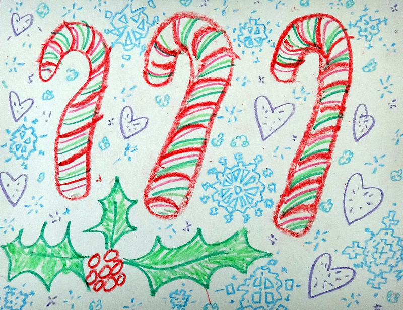 Candy Cane On The Brain | Drawings For Jade